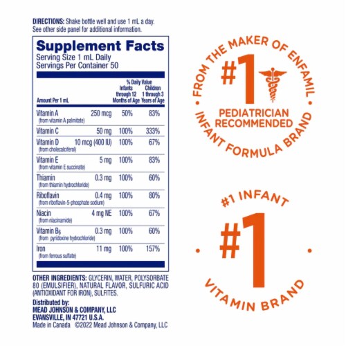 Poly·vi·sol With Iron Multivitamin Oral Drops 00087040501 1 Count 50 Kroger