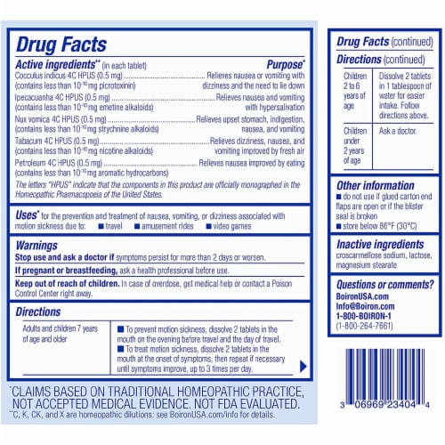 Boiron MotionCalm Natural Relief for Nausea, Vomiting, or Dizziness, 60 ... Boiron MotionCalm Natural Relief for Nausea, Vomiting, or Dizziness, 60 ...