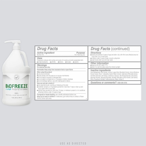 Biofreeze Professional Pain Relief Menthol Topical Gel 1 gal. Pump ... Biofreeze Professional Pain Relief Menthol Topical Gel 1 gal. Pump ...