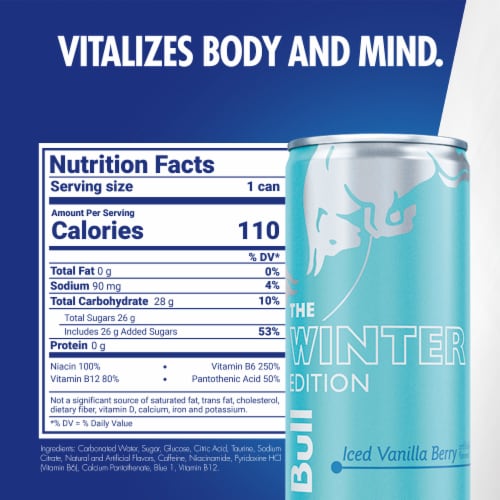 Red Bull Winter Edition Iced Vanilla Berry Energy Drink Can, 8.4 fl oz ... Red Bull Winter Edition Iced Vanilla Berry Energy Drink Can, 8.4 fl oz ...