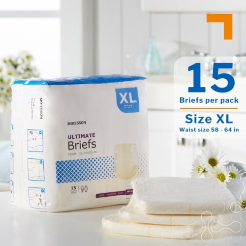 Mckesson Adult Incontinence Brief Xl Heavy Absorbency Br33893 Maximum