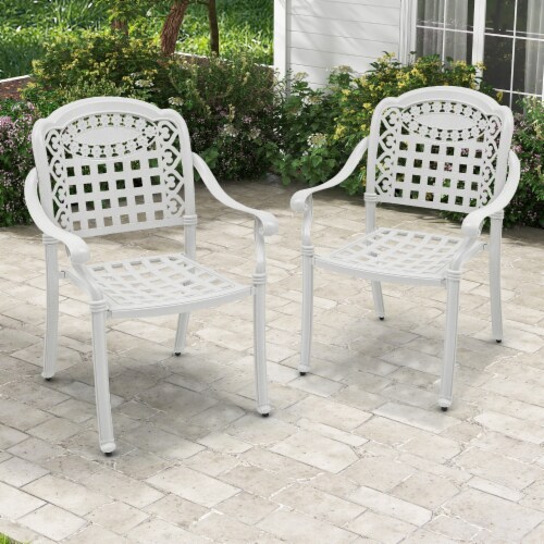 Cast aluminum garden chairs store