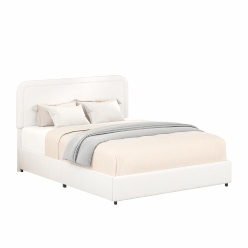 Christopher Knight Home Valle Queen Sized Boucle Upholstered Platform Bed with Drawers Queen Foods Co