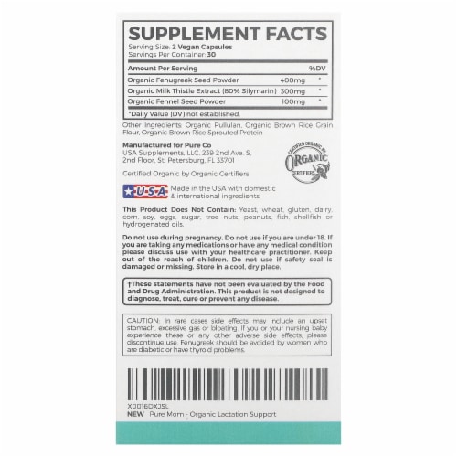 Usda Organic Lactation Supplement Increase Milk Supply With Herbal