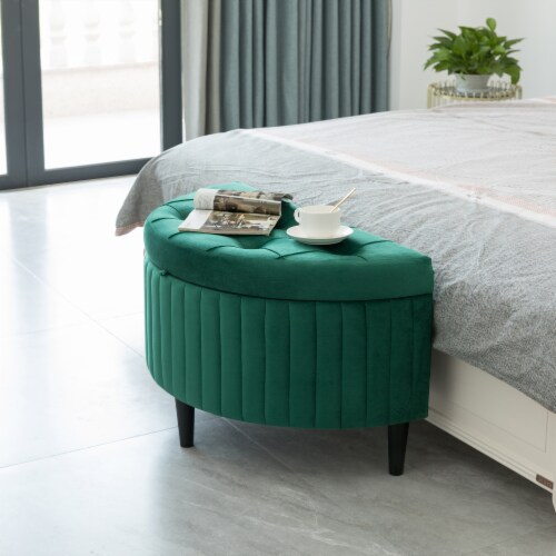 Tufted storage ottoman bench store