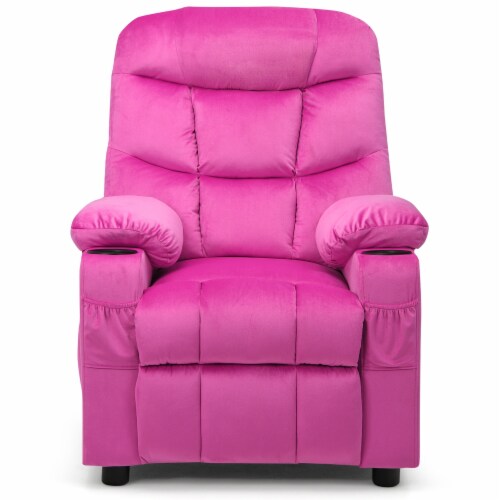 Pink leather recliner store