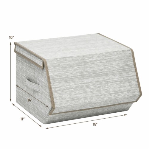Stackable Large Bins Cubes W Lids Storage Organizers W Linenandoxford