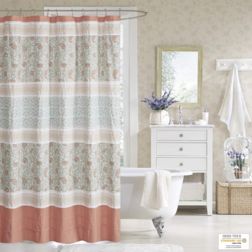 Dawn Cotton Shower Curtain Coral 72x72 72x72 Foods Co