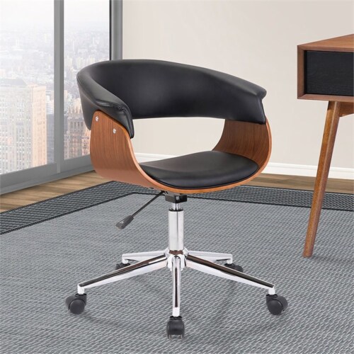 Hawthorne Collections Faux Leather Swivel Office Chair In Black 1 Fred Meyer