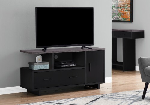 Console Storage Cabinet Drawers Bedroom Laminate Black Grey 1 Harris Teeter