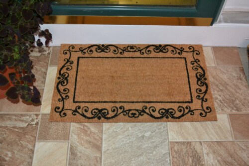 Imports Decor 557PVC PVC Backed Coir Doormat - Decorative Border, 1 ... Imports Decor 557PVC PVC Backed Coir Doormat - Decorative Border, 1 ...
