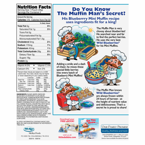 Little Debbie Blueberry Mini Muffins 10 Boxes 50 Travel Pouches Of Bite Size Muffins 10 Boxes