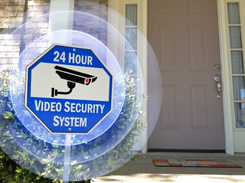 Bigtime Designs Octagon Surveillance Sign Stop Trespassing 24h