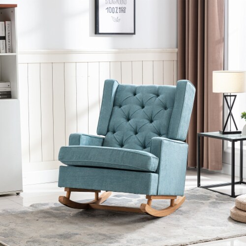 Mondawe Mint Green Comfortable Rocking Chair Accent Chair Living Room 1 unit Fry s Food Stores