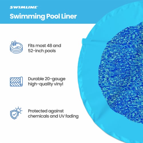 Swimline 15 Foot Swirl Blue Round Above Ground Swimming Pool Wall ... Swimline 15 Foot Swirl Blue Round Above Ground Swimming Pool Wall ...