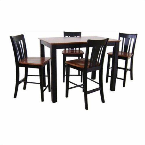 International Concepts Solid Wood Counter Height Stool In Black Cherry