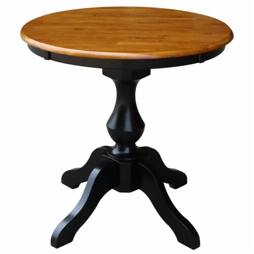 International Concepts K57 30RT 11B 28.9 x 30 in. Round Top Pedestal Dining Table Black C 1 Dillons Food Stores