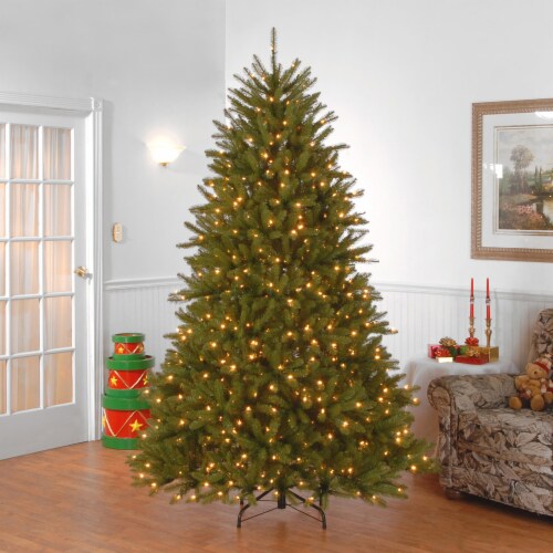 7.5' Prelit Hinged Dunhill Fir Artificial Christmas Tree Clear Lights ... 7.5' Prelit Hinged Dunhill Fir Artificial Christmas Tree Clear Lights ...