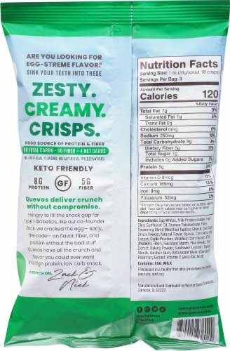 Quevos Sour Cream And Onion Egg White Chips 6 pk 3.2 oz Fry s Food Stores