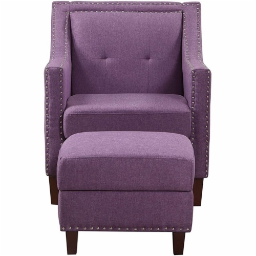 Purple chair and ottoman store