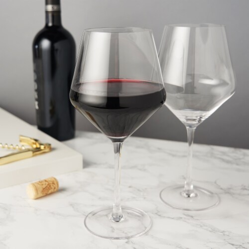 Angled Crystal Burgundy Glasses By Viski® Pack Of 1 Kroger