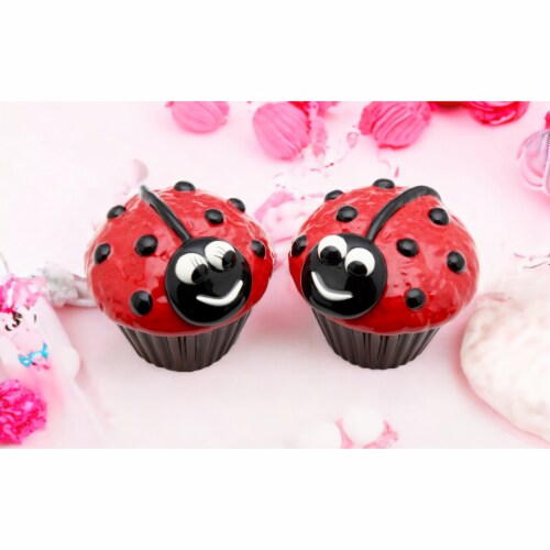 Ceramic Ladybug Cupcake Salt & Pepper Shakers, Home Décor, Gift For Her ... Ceramic Ladybug Cupcake Salt & Pepper Shakers, Home Décor, Gift For Her ...