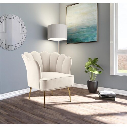 Cream scallop chair store
