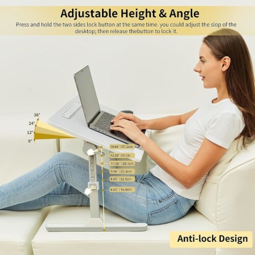 Lap Desk For Laptop Portable Bed Table Desk Laptop Desk With Led Light And Drawer Adjustable 1 unit Foods Co