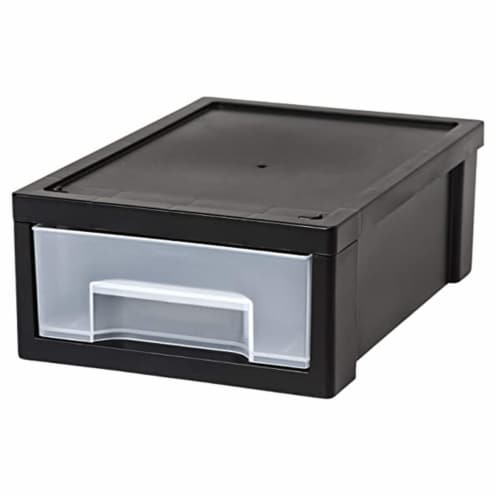 Iris Plastic Clear Front Desktop Stacking Drawers W Rubber Feet 6