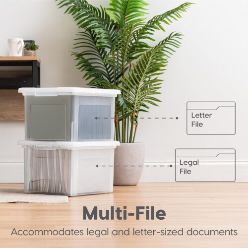 Iris Usa 35 Qt 4pack File Organizer Plastic File Box For Letter Legal