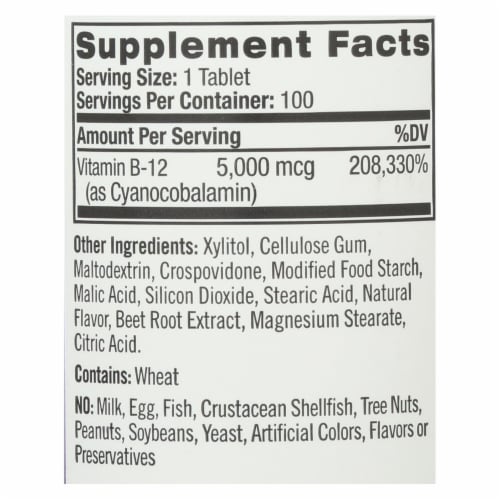 Natrol Fast Dissolving Vitamin B12 5000 Mcg 100 Tabs 1 Pack 100