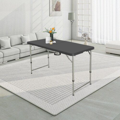 Sut 4ft Folding Table Folding Card Table In Black 1 Unit Smiths