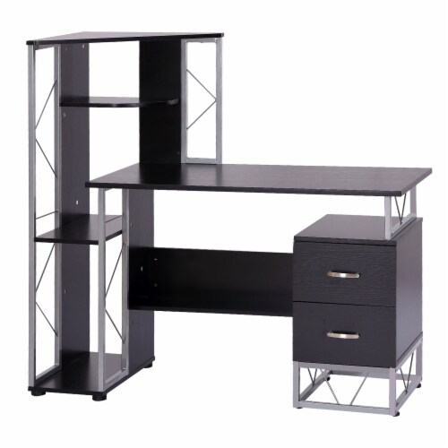 Computer Desk Laptop Workstation Table Home Office Wood Furniture Printer Shelf 1 Unit Fred Meyer