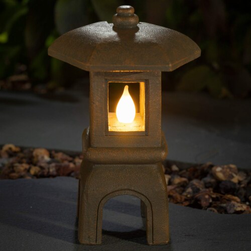 Vp Home Serenity Zen Pagoda Garden Statue Solar Powered Japanese
