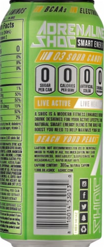 Adrenaline™ Shoc Smart Energy Sour Candy Energy Drink Can, 16 fl oz ... Adrenaline™ Shoc Smart Energy Sour Candy Energy Drink Can, 16 fl oz ...
