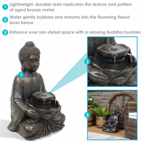 Outdoor Water Fountain 18 Garden Yard Patio Lawn Deck Peaceful Buddha ... Outdoor Water Fountain 18 Garden Yard Patio Lawn Deck Peaceful Buddha ...