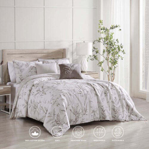 Bebejan Natural Leaves 100 Cotton 5 Piece Reversible Comforter Set