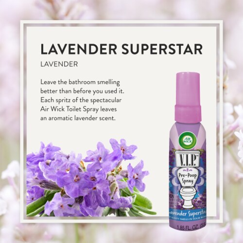 Air Wick V.I.P. Pre Poop Spray Lavender Superstar 1.85 oz. Pack of 3 3 Count Foods Co