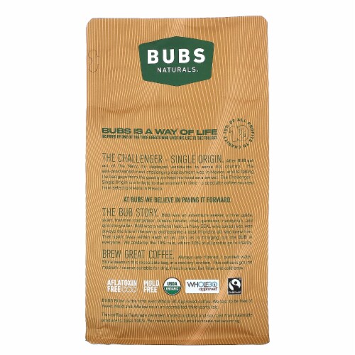 Bubs Naturals Bubs Brew The Challenger Single Origin Ground Medium Roast 12 Oz 12 Oz Kroger