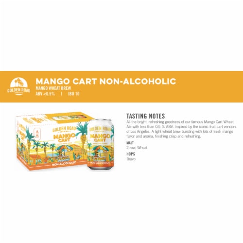 Golden Road Brewing Mango Cart Non-Alcoholic Wheat Brew, 6 pk / 12 fl ... Golden Road Brewing Mango Cart Non-Alcoholic Wheat Brew, 6 pk / 12 fl ...