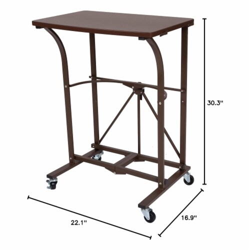 Origami Folding Computer Desk for Office Students and Gaming Vintage Bronze 1 Piece City Market