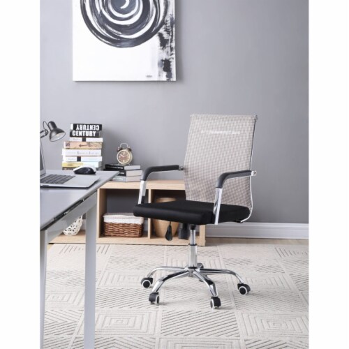 Hodedah Mesh Mid Back Adjustable Height Swiveling Office Chair with Chrome Base 1 Fred Meyer