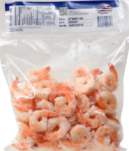 Great American Seafood Raw Cooked Tail On Shrimp 31 40 Per Pound 1 25