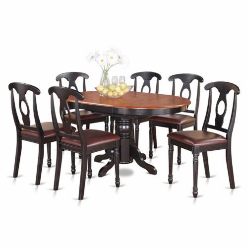 East West Furniture Kenley 7 piece Dining Table and Chair Set in Black Cherry 1 Fry s Food Stores