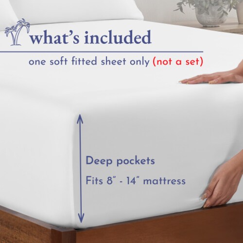 California Design Den Deep Pocket Fitted Sheet Only Soft And Cool