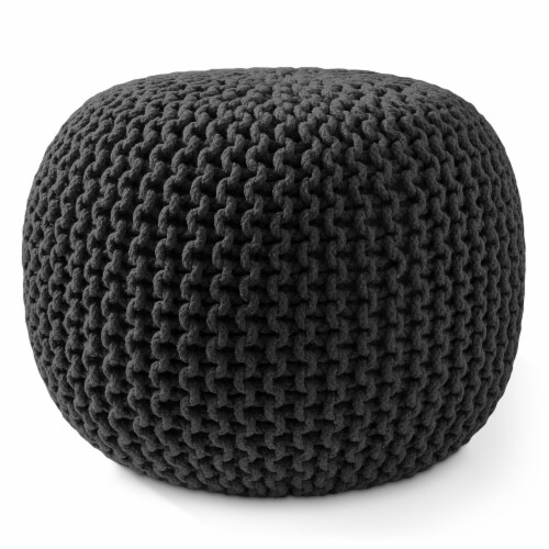 Black pouf stool store