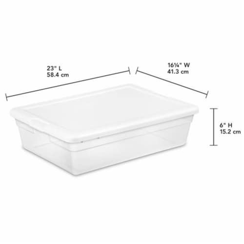 Sterilite 28 Quart Clear Plastic Stacking Storage Container Box W Lid