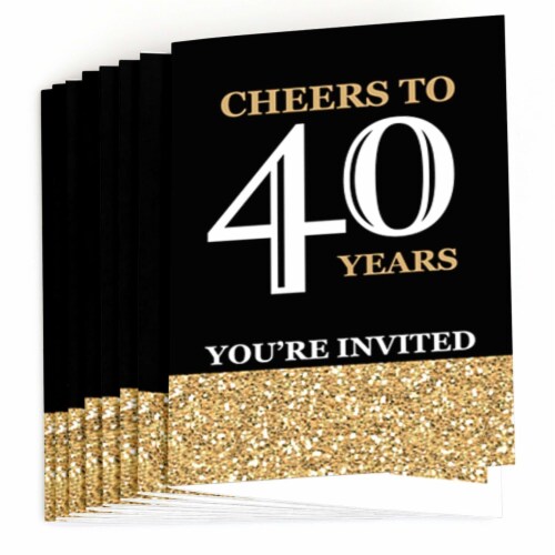 Big Dot Of Happiness Adult 40th Birthday Gold Fill In Birthday