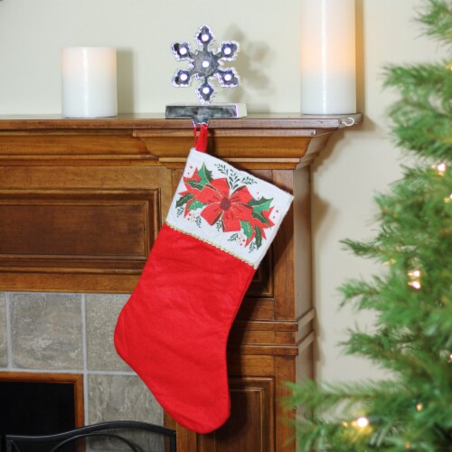 Northlight 19 Traditional Red And White Mistletoe Bow Cuff Christmas