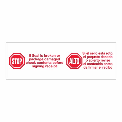Tape Logic Pre-Printed Carton Sealing Tape Stop / Alto 2.2 Mil 2 x 110 ... Tape Logic Pre-Printed Carton Sealing Tape Stop / Alto 2.2 Mil 2 x 110 ...